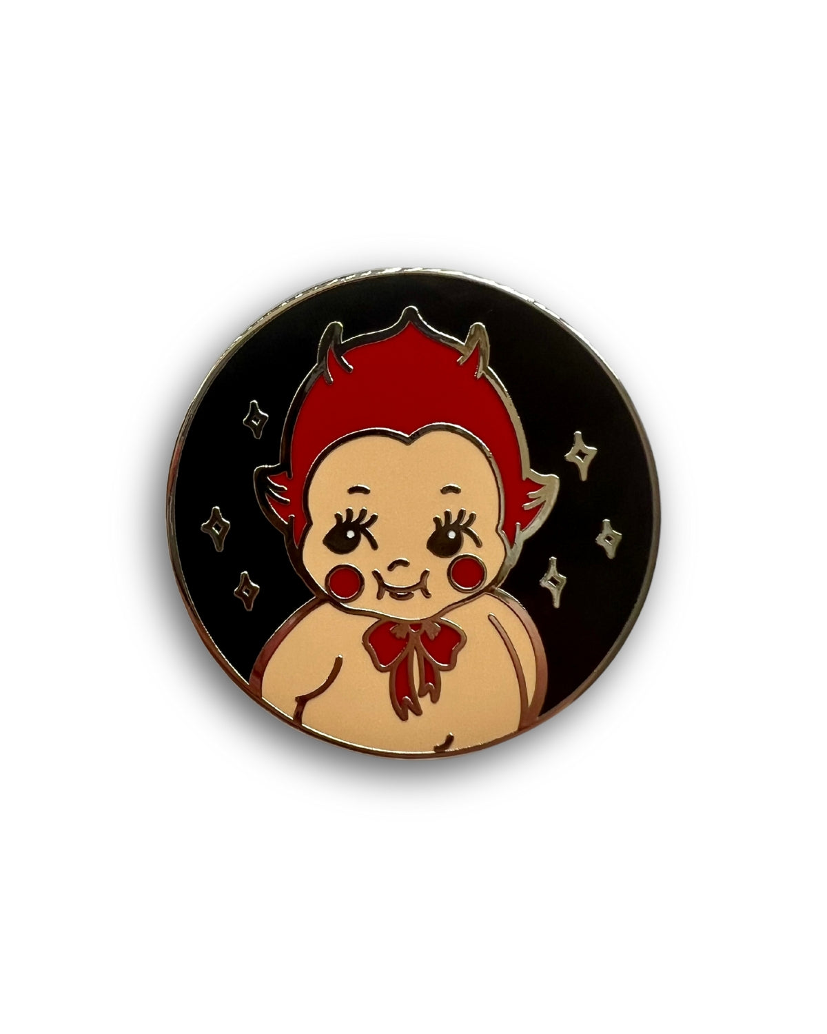 Devil Kewpie Enamel Pin – Tinta